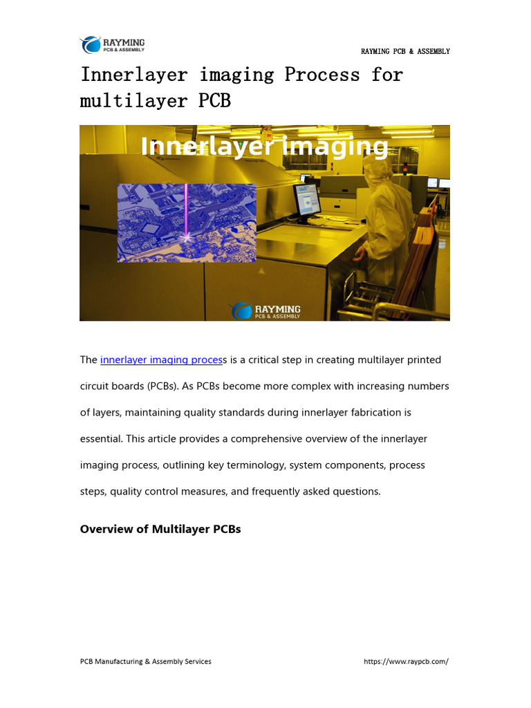 Innerlayer Imaging Process For Multilayer PCB | PDF | Printed Circuit ...