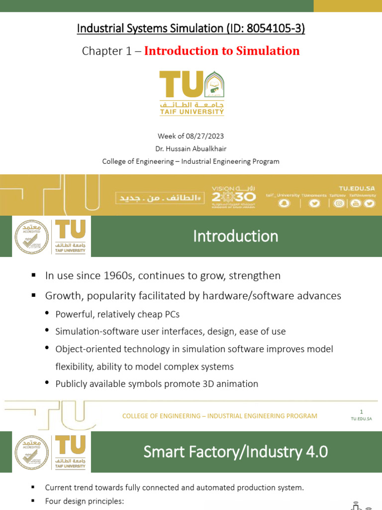 Chapter 1 Introduction Of Simulation Pdf Simulation System