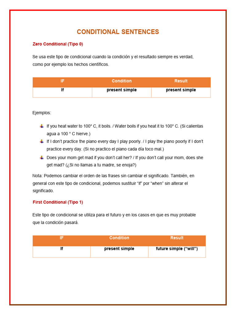 Conditional Sentences | PDF