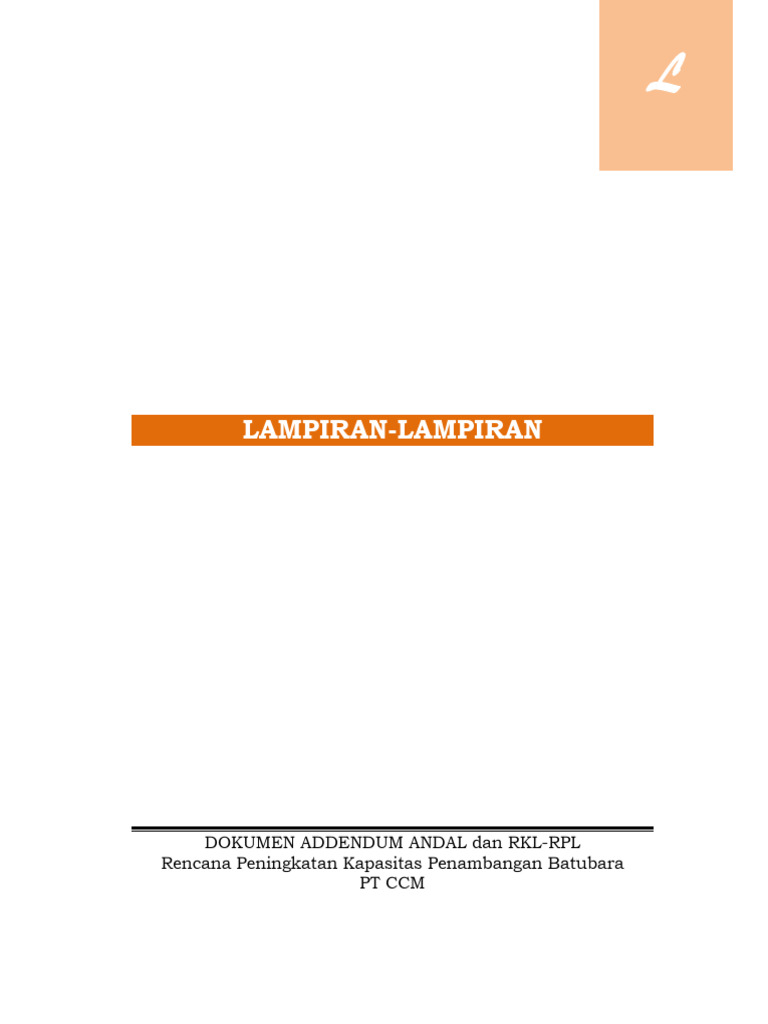 02 - Lampiran Dokumen Addendum Andal Dan RKL-RPL PT CCM | PDF
