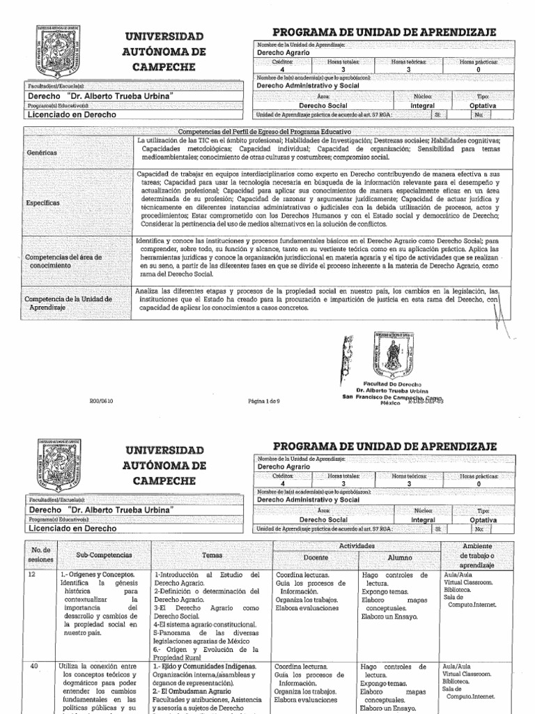 DERECHO AGRARIO | PDF