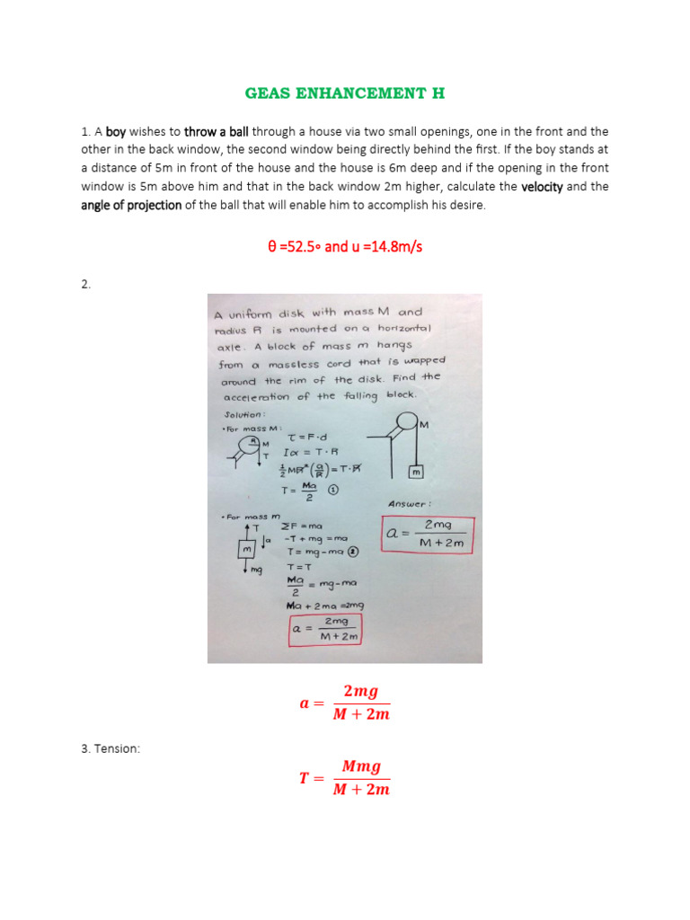 GEAS H | PDF | Collision | Mass