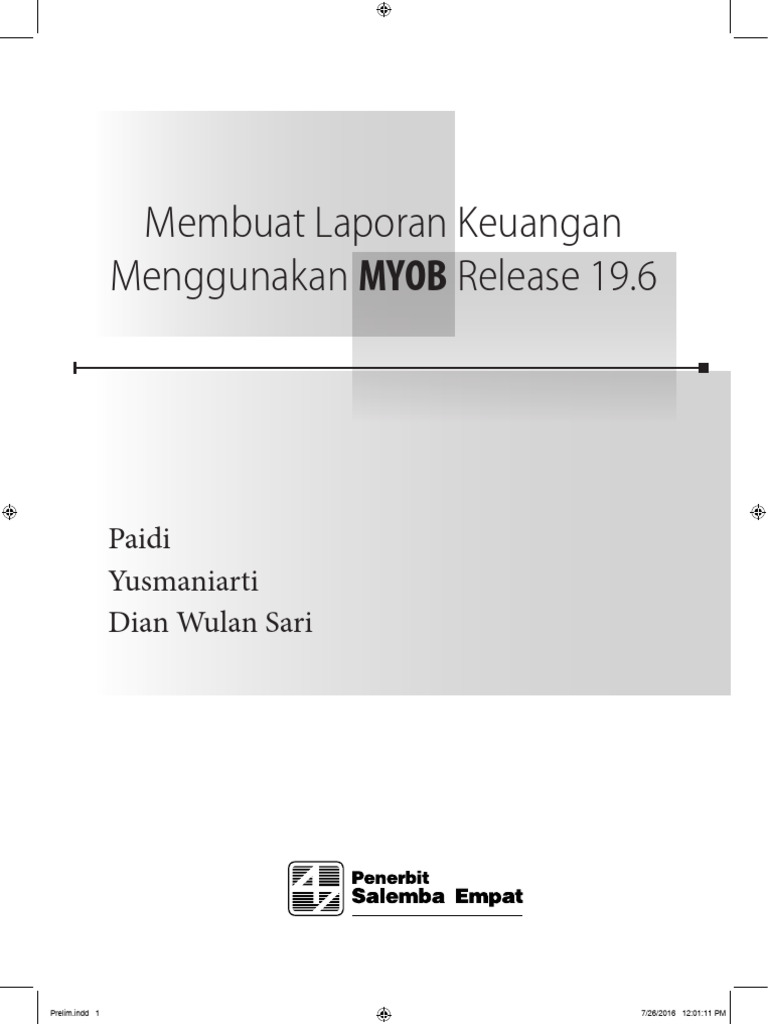 Membuat LK Menggunakan MYOB v19.6 - Paidi, DKK | PDF