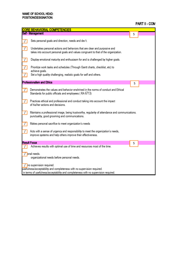 School Leadership Competencies | PDF | Competence (Human Resources) | Goal