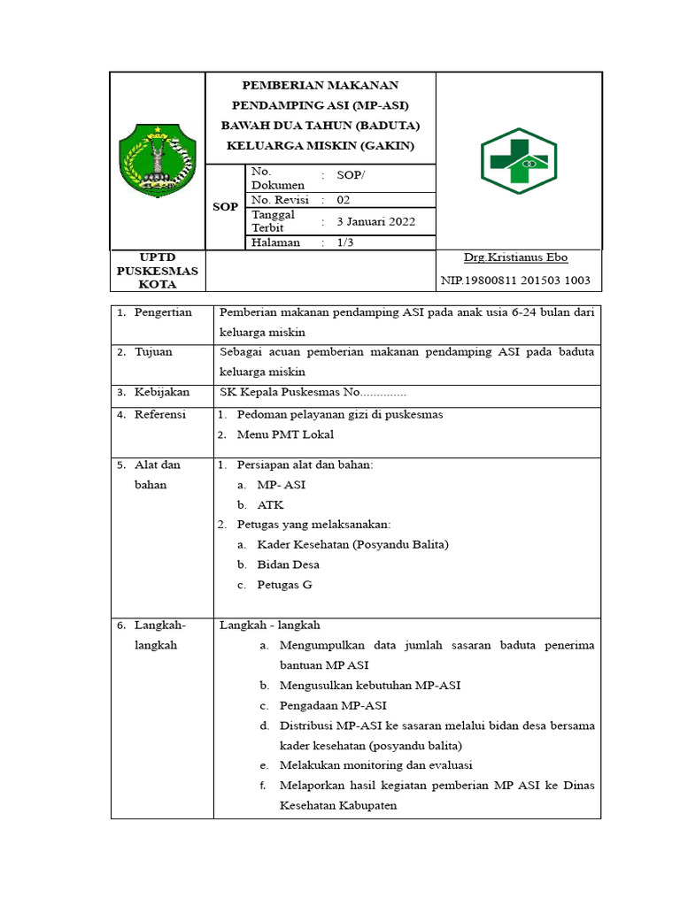 Panduan MP-ASI untuk Baduta Gakin | PDF | Kesehatan Holistik