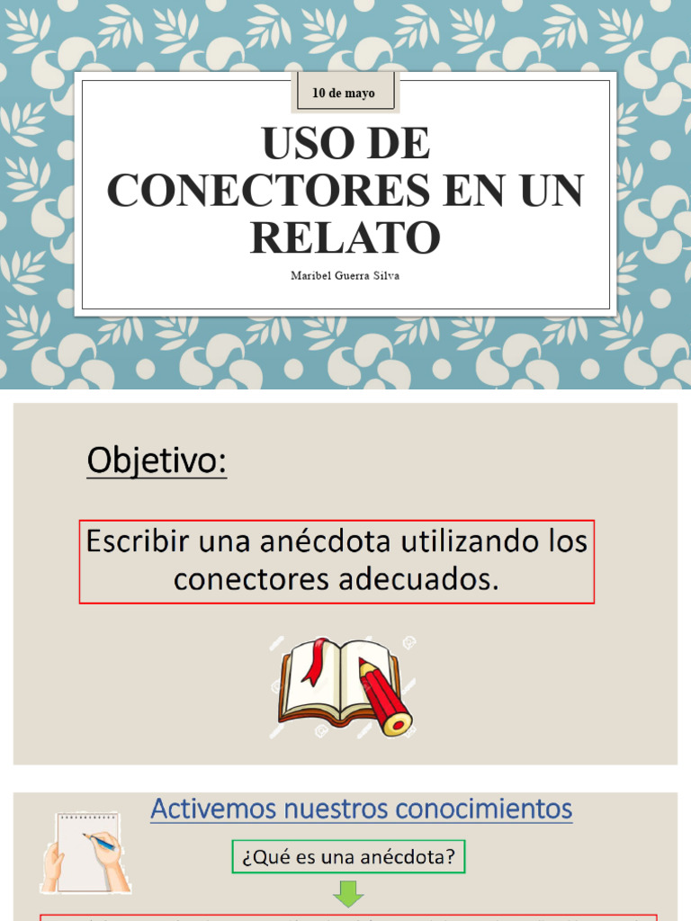 Uso de Conectores en La Anecdota | PDF