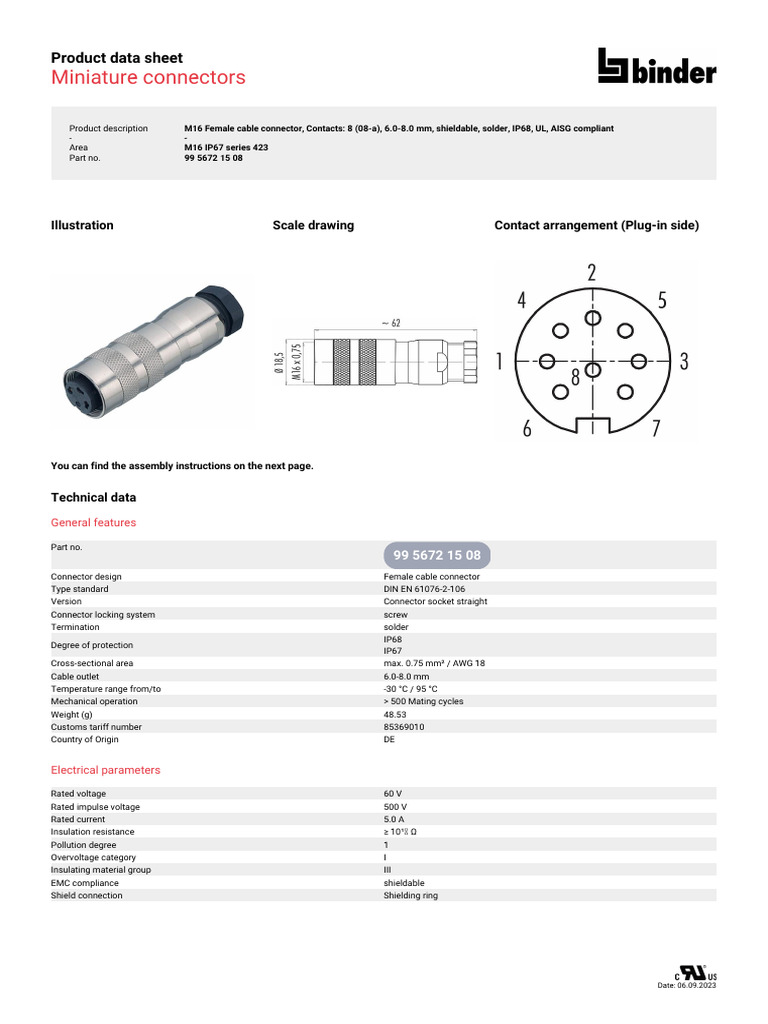 Miniature Connectors: Product Data Sheet | PDF | Electrical Connector ...