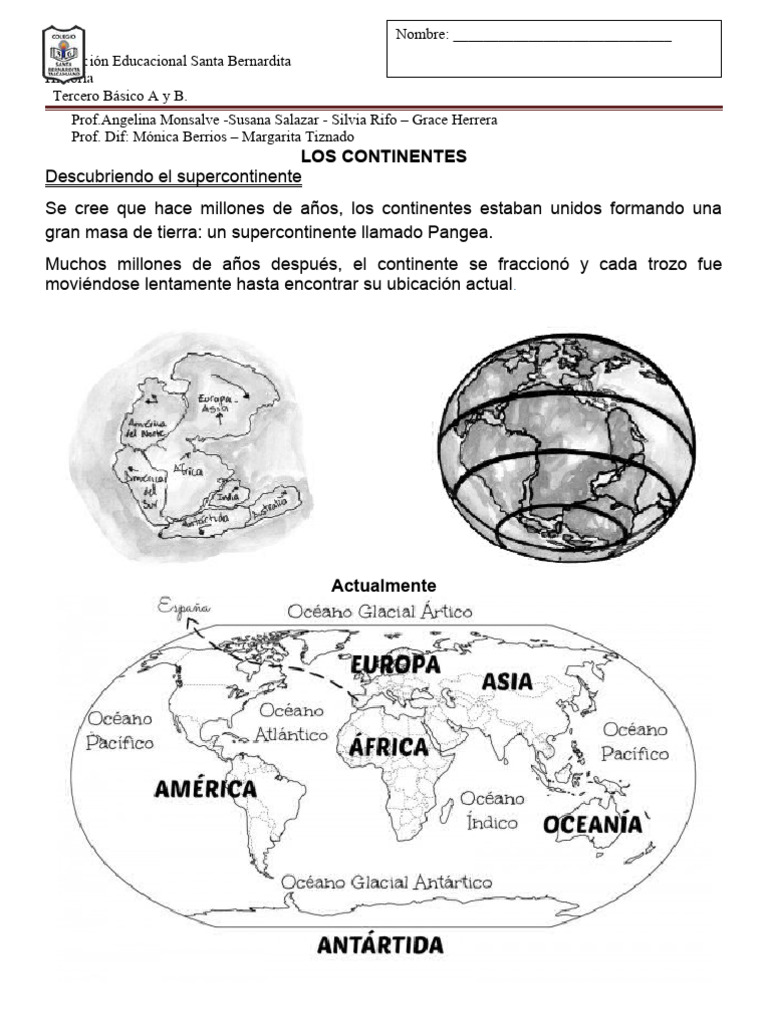 Guía Los Continentes | PDF