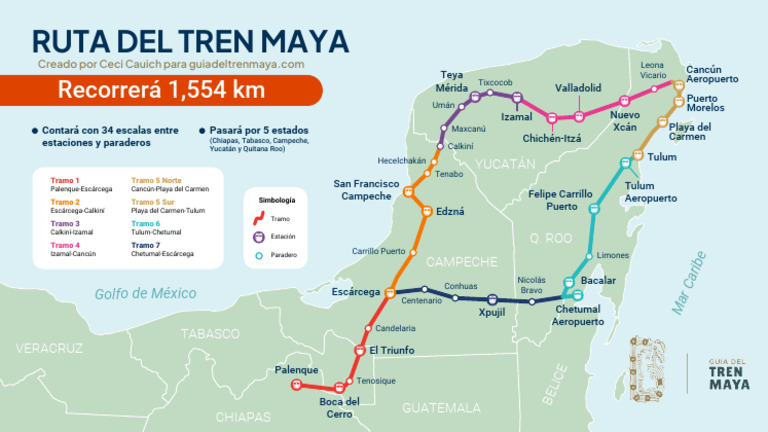 Mapa Del Tren Maya | PDF