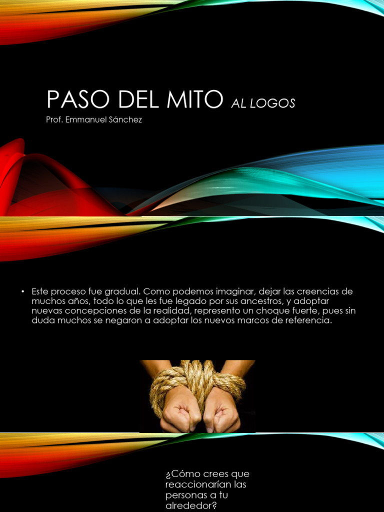 3. Paso Del Mito Al Logos | PDF | Conocimiento | Realidad