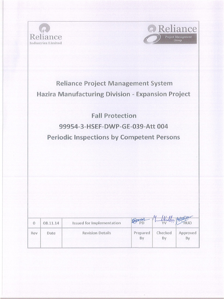 Fall Protection Inspection Guide | PDF | Computers | Technology ...