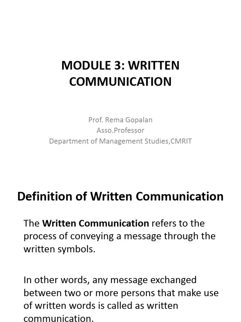 Module 3 | PDF | Memorandum | Paragraph