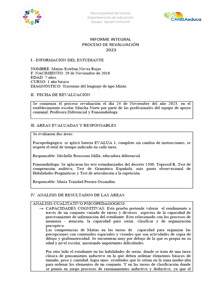 Informe Integral | PDF