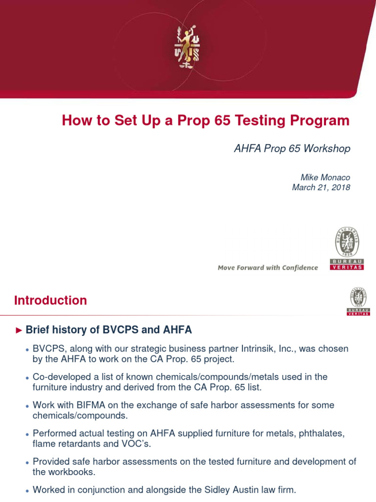 Prop 65 | PDF | Volatile Organic Compound | Chemical Compounds