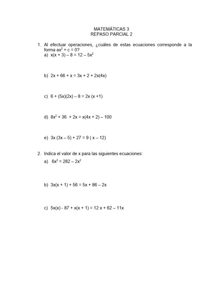 Repaso Parcial2 Mate3 2023 | PDF