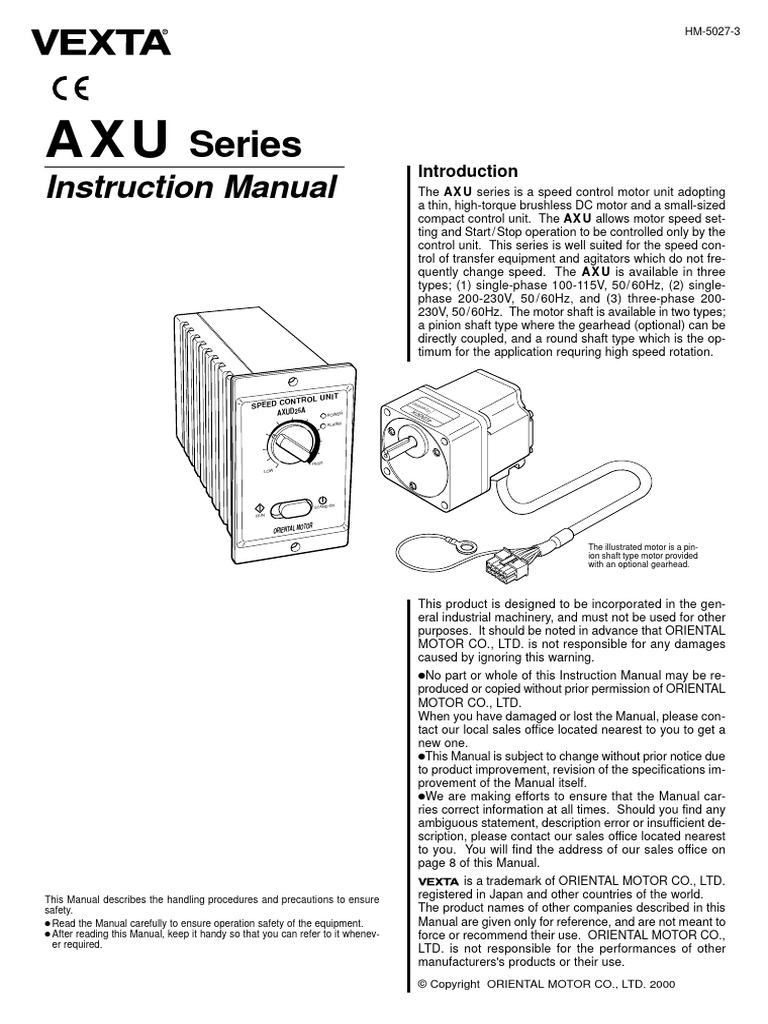 Oriental Variable AXUM210 GN | PDF | Electric Motor | Mains Electricity