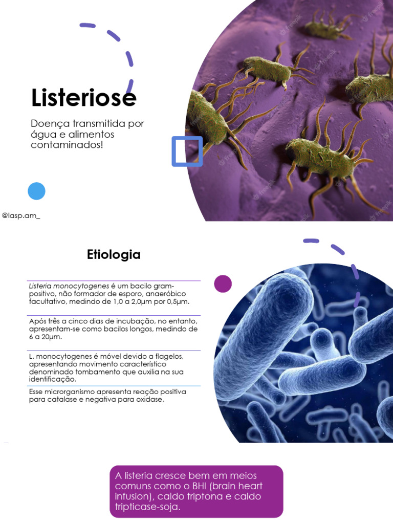Apresentação Listeriose | PDF | Especialidades médicas | Medicina Clínica