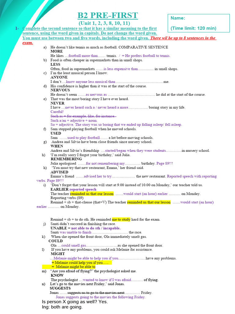 Keys B2 Examen Modelo Final | PDF