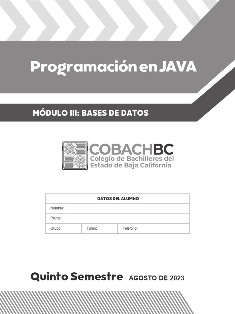 Programación en Java - Módulo Iii - 2023-2 | PDF