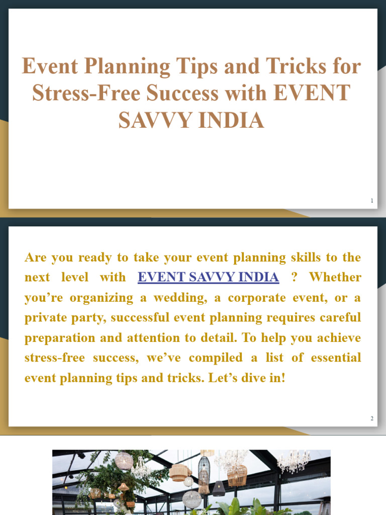 Event Planning Tips and Tricks For Stress-Free Success With EVENT SAVVY INDIA | Download Free ...