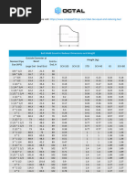 Steel Concentric Reducer Dimensions and Weight Chart | PDF | Home ...