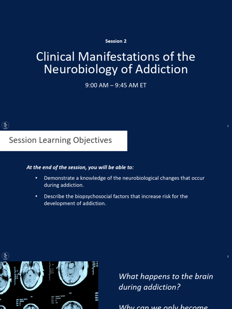 Neurobiology of Addiction Explained | PDF | Reward System | Neuropsychology