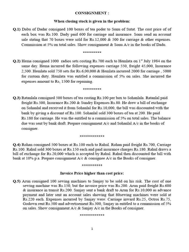 Consignment | PDF | Insurance | Expense