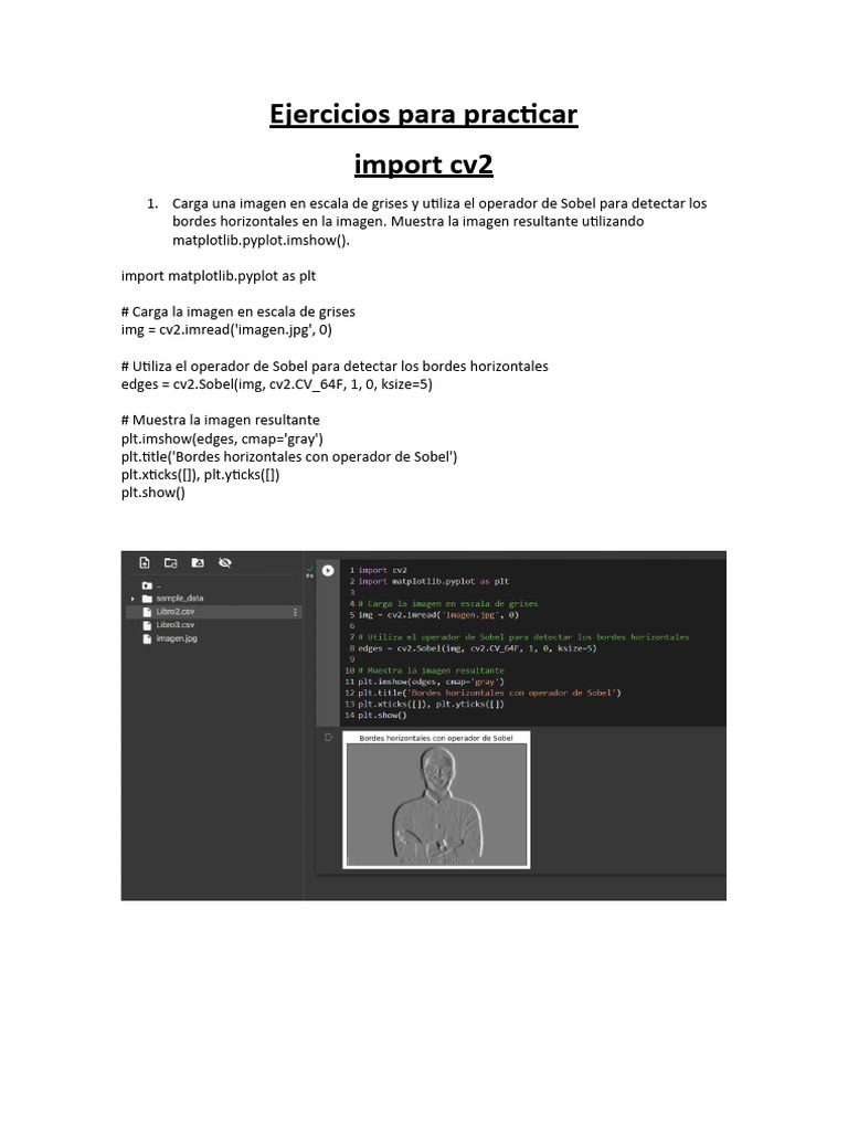 Ejercicios | PDF | Imagen | Visión