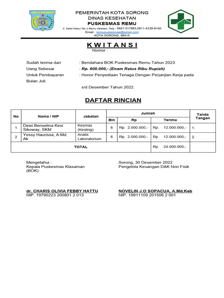 Laporan SPJ Bok 2023 PKM Remu | PDF