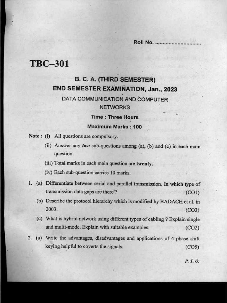 3rd Sem Bca BSC It Jan 2023 | PDF | Relational Model | Method (Computer Programming)