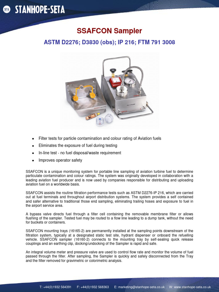 SSAFCON Sampler Aviation Fuel | PDF