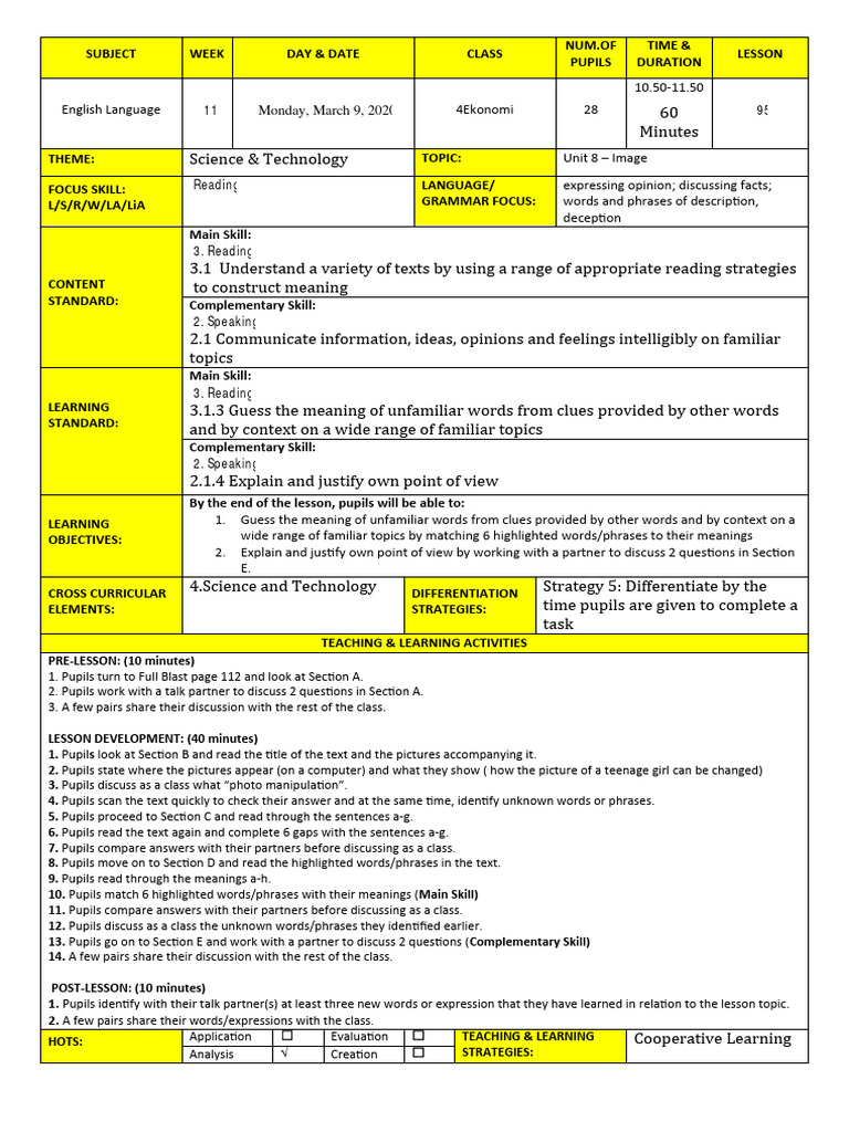 Lesson 95 Reading | PDF | Communication | Cognitive Science