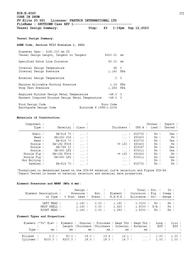 8.2 Shutdown Case Rev 1 | PDF | Physical Sciences | Mechanical Engineering
