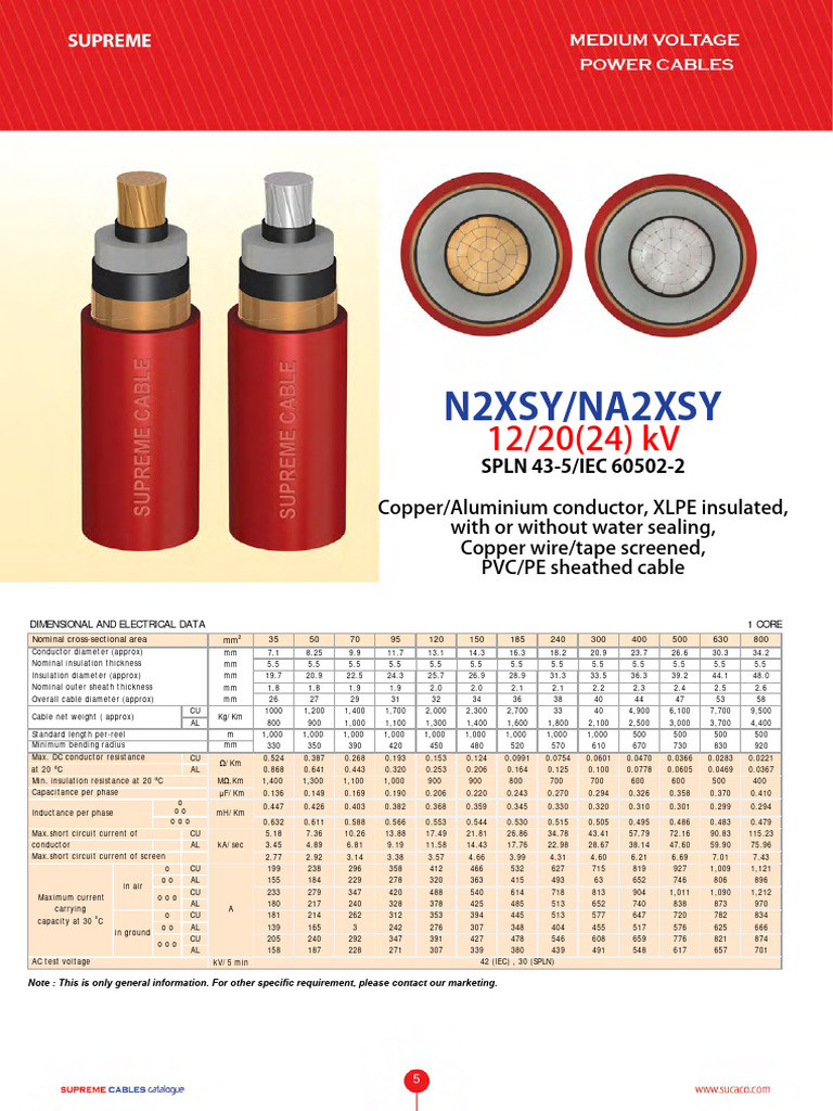 Catalog Medium Voltage Cable | PDF | Insulator (Electricity ...