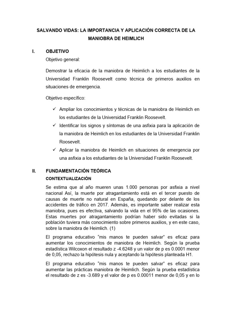 Maniobra de Heimlich (1) 1 | Descargar gratis PDF | Medicina CLINICA ... Maniobra de Heimlich (1) 1 | Descargar gratis PDF | Medicina CLINICA ...