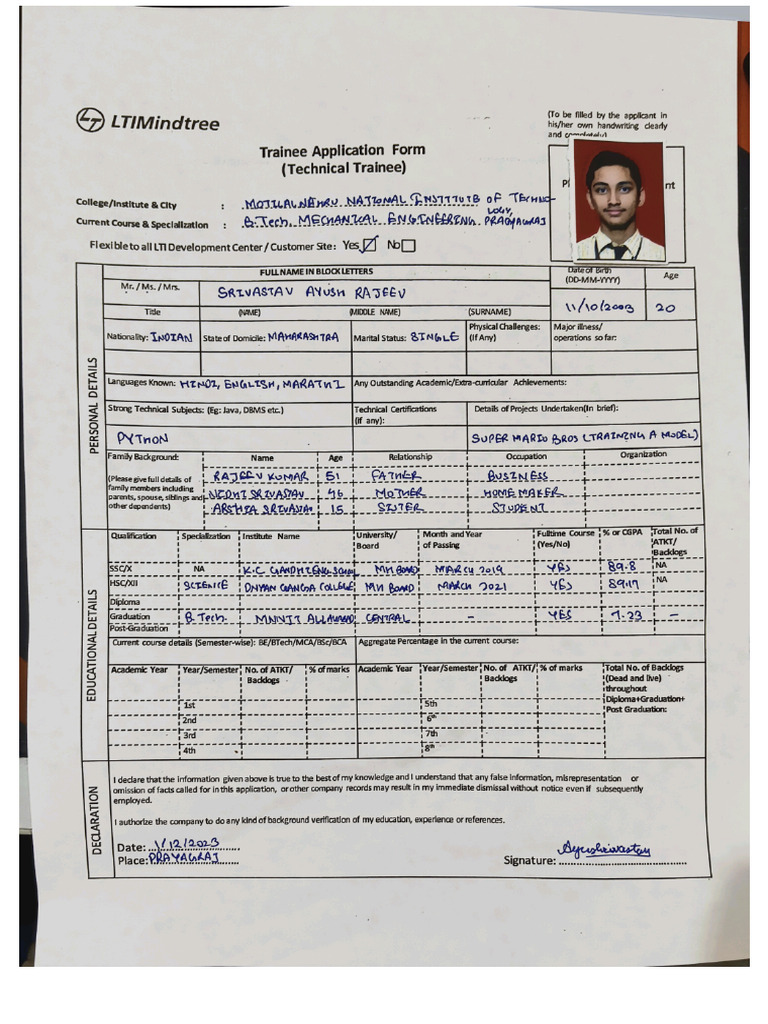 Application Form | PDF