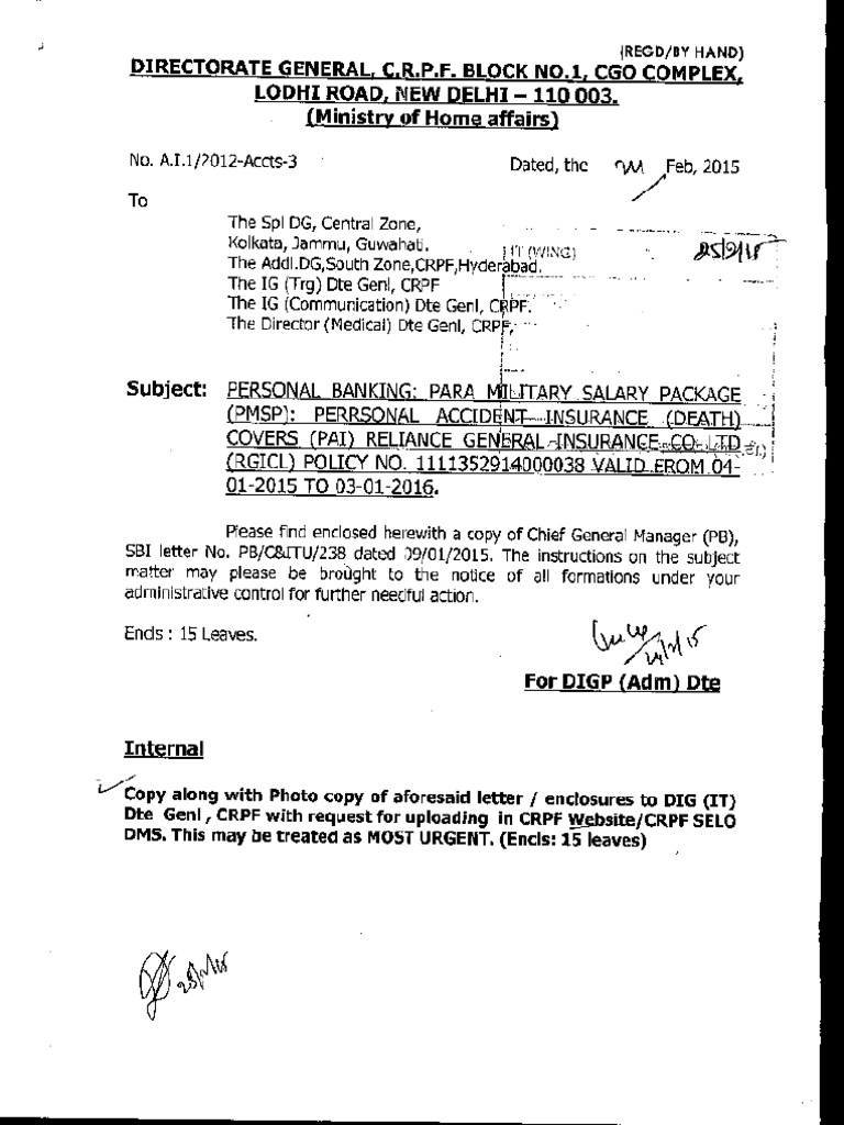 PAI Claim Guidelines 2015 To 2016 | PDF