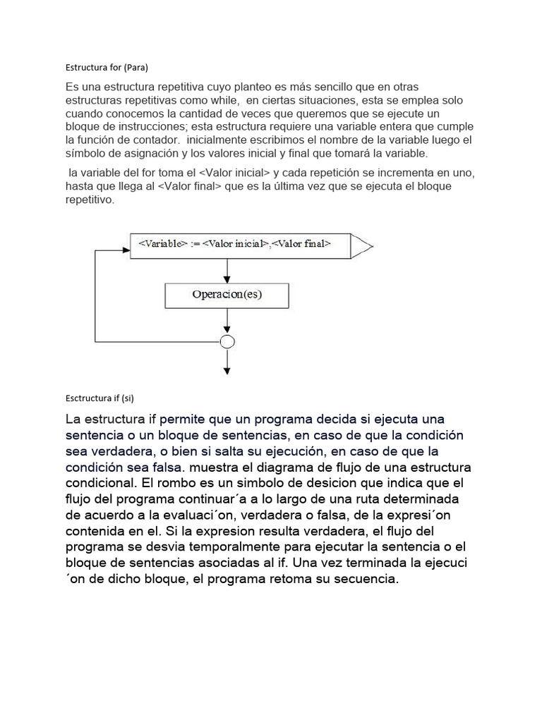 Explicacion de Estructuras de programacion | PDF | Programa de computadora | Programación
