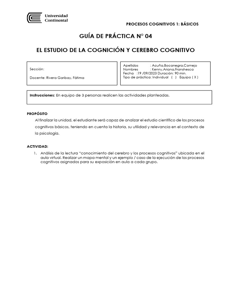 Guia Pract. 4 - P.cognitivos Basicos 1 - 2023 - 20 | PDF