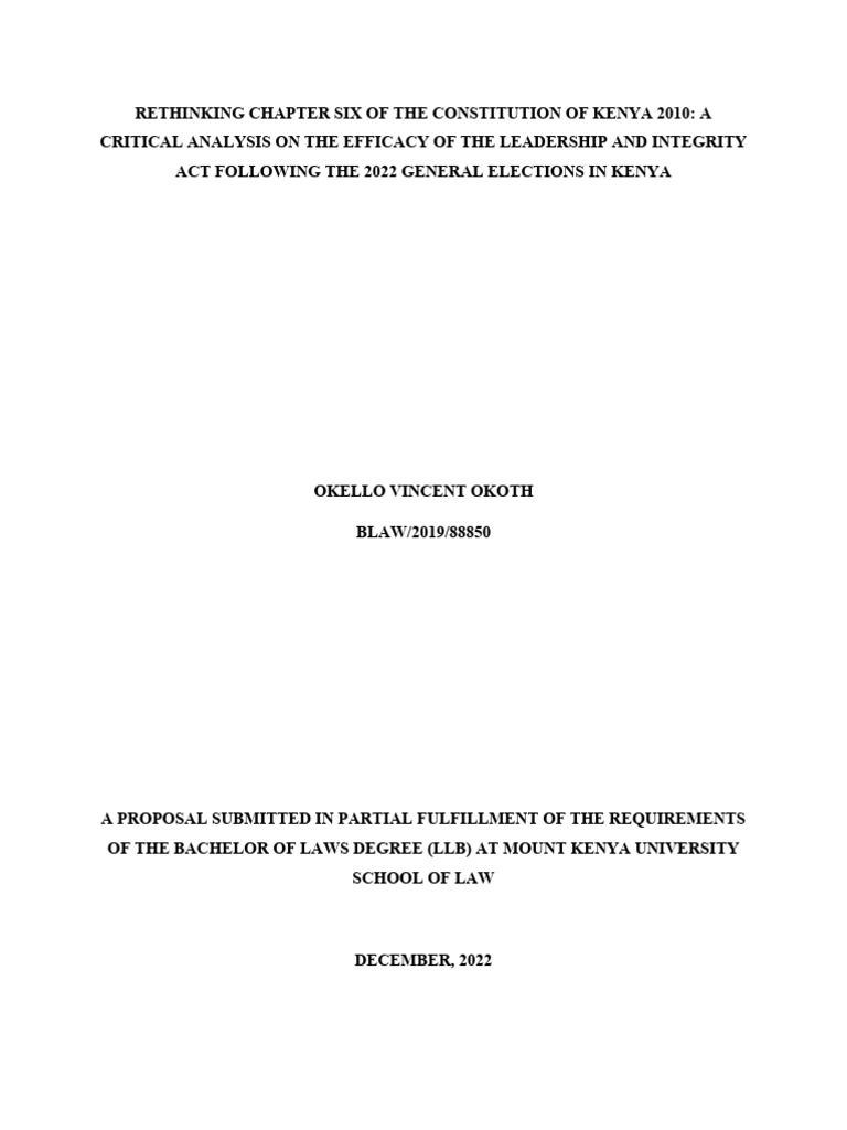 Vincent Okoth Okello | PDF | Utilitarianism | Leadership