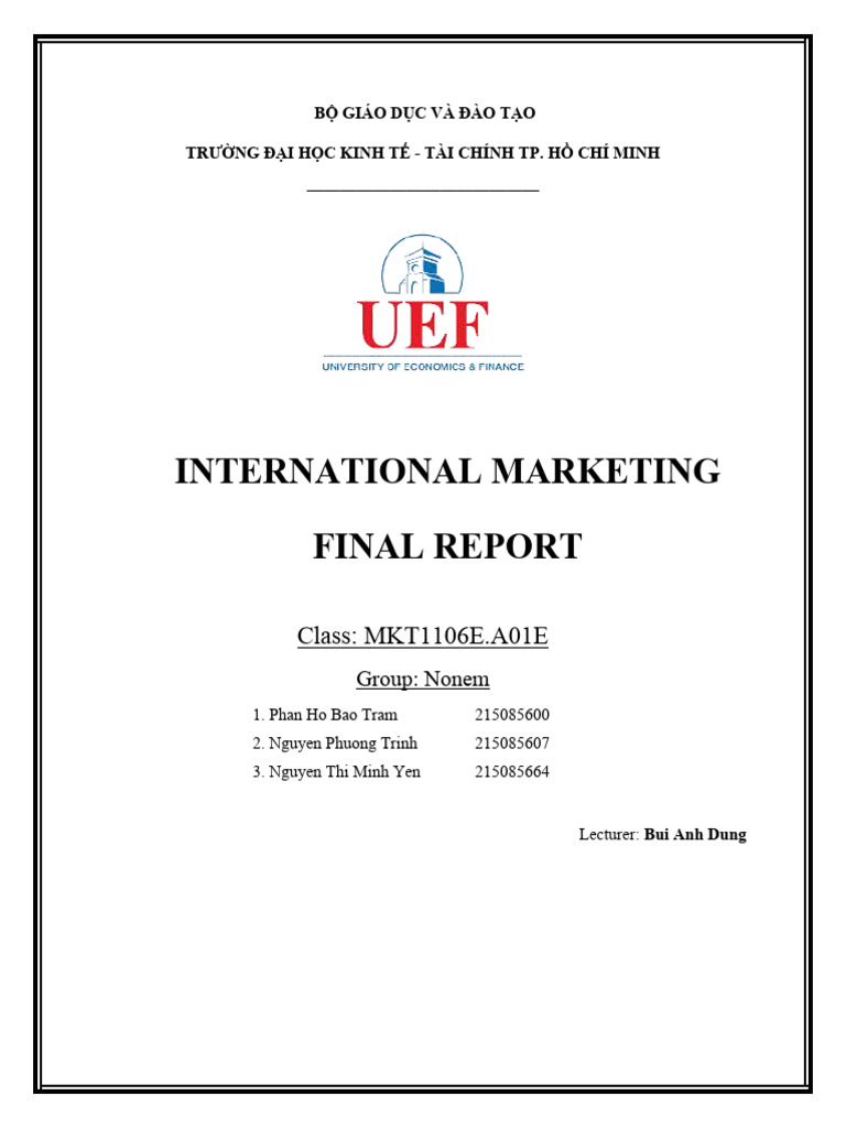 Final IM Report | PDF | Brand | Product (Business)