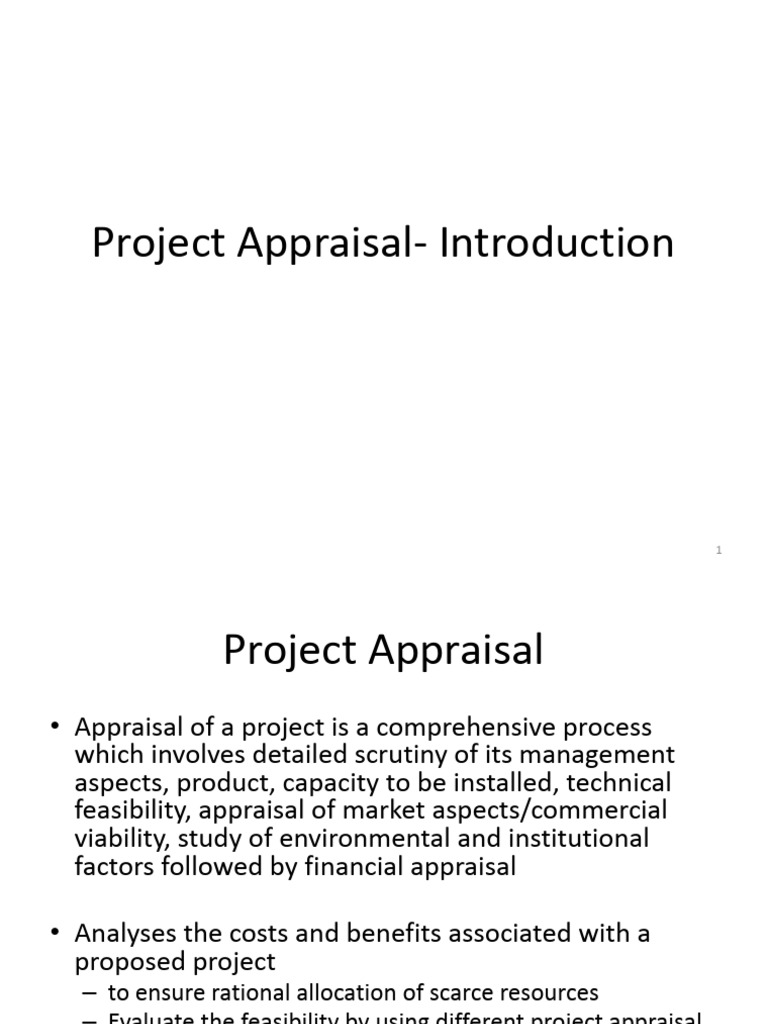 Project Appraisal - Introduction-2023 Points-SEnt | Download Free PDF ... Project Appraisal - Introduction-2023 Points-SEnt | Download Free PDF ...