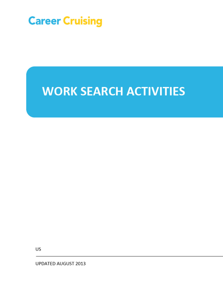 Job Search Activities Guide | PDF | Résumé | Job Interview