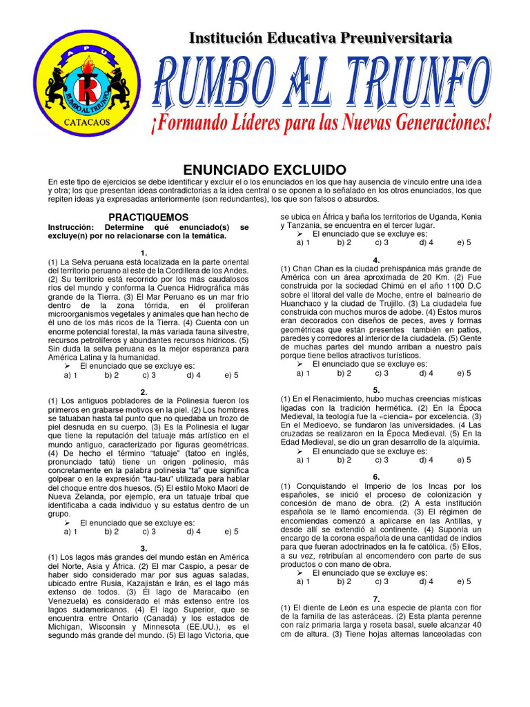 Práctica de Enunciado Excluido | PDF | Palanca | Comunicación