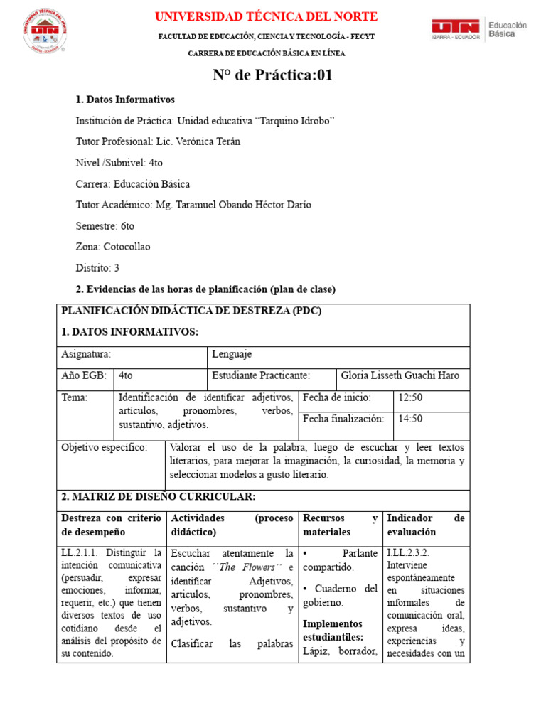 Informe Ppp-Practica 01 | PDF