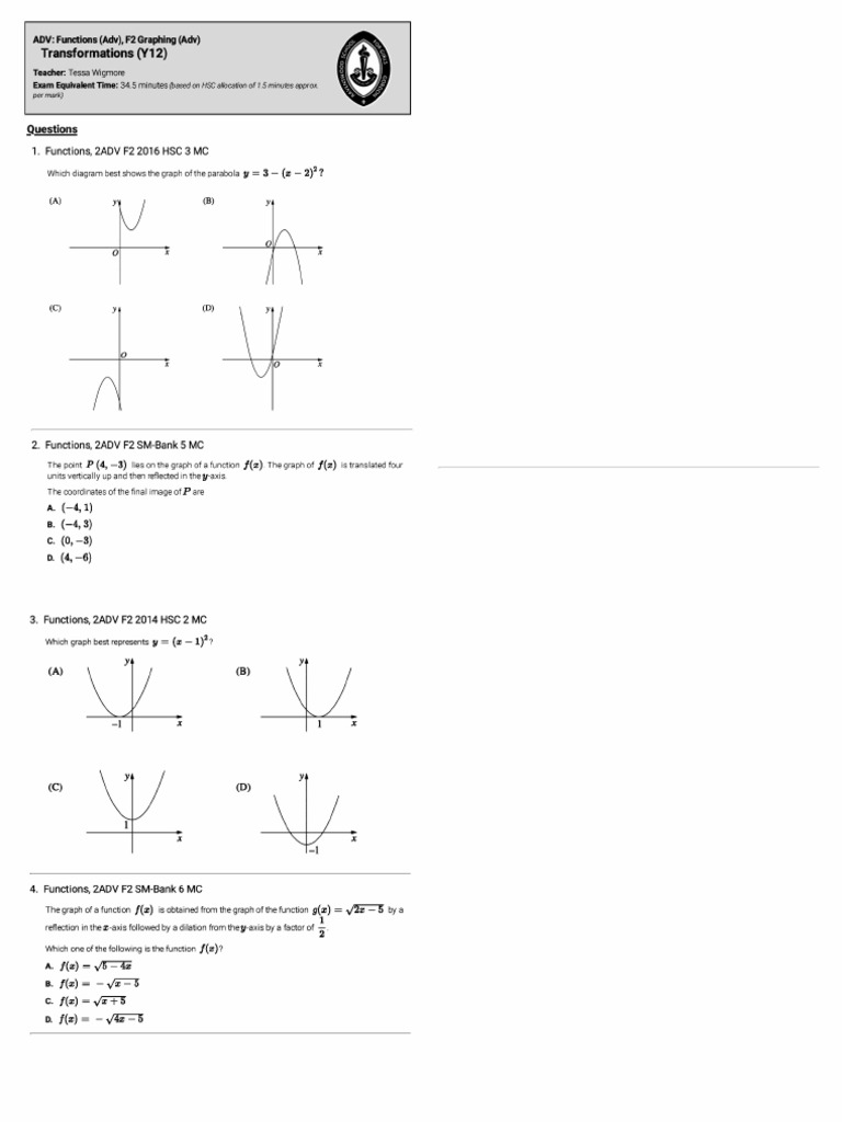 05 MediumRev02 Transformation and Dilation Graph | PDF