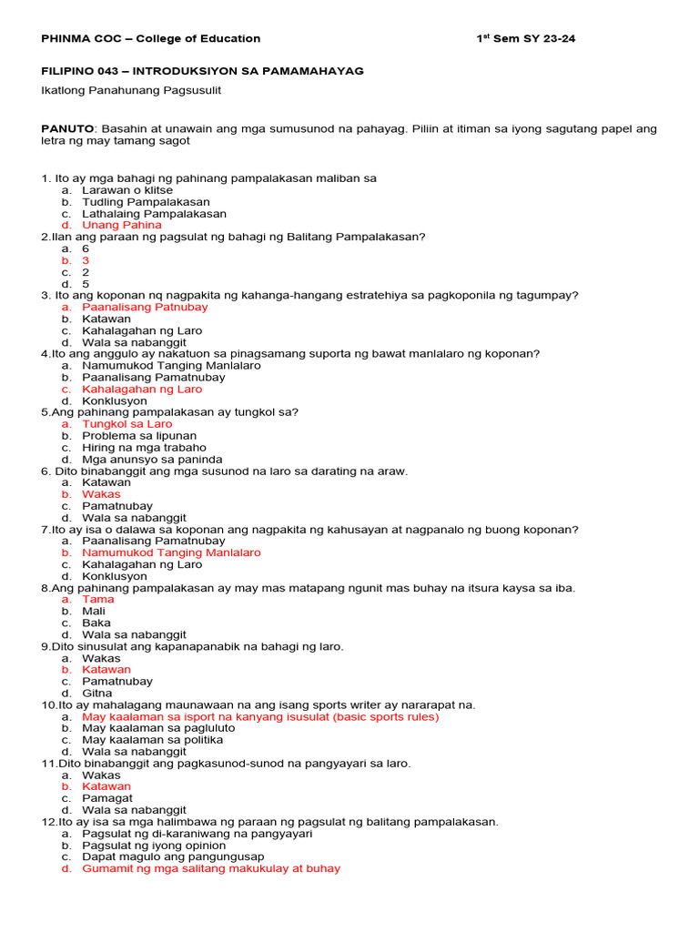Fil 043 TQ Pangkat 4 | PDF