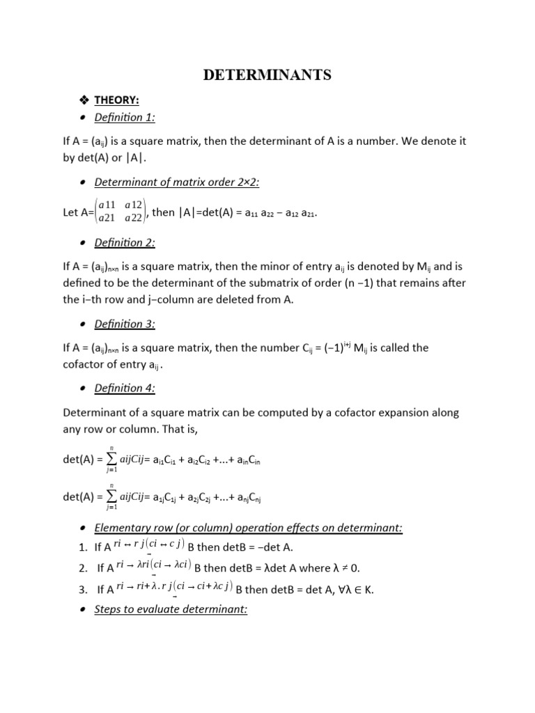 2 KNVKSDV | PDF | Determinant | Matrix (Mathematics)