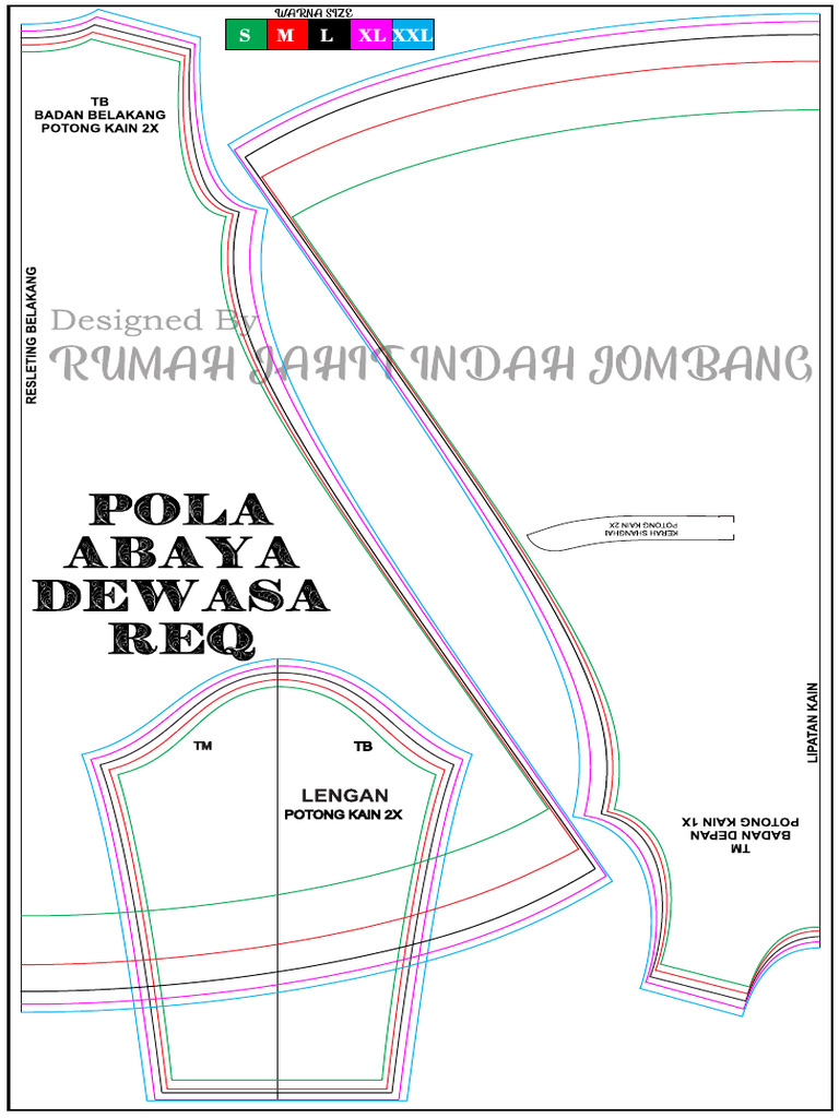 Abaya Dewasa Req 101x158cm | PDF