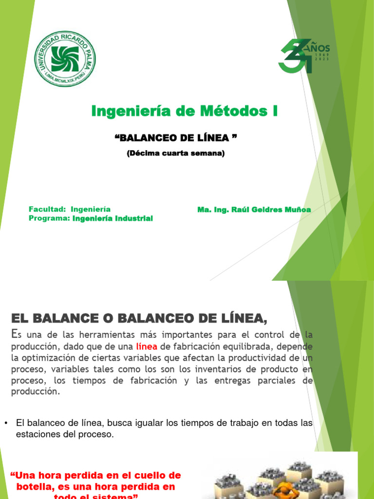 Balanceo de Línea en Producción Industrial | PDF | Ingeniería | Economias
